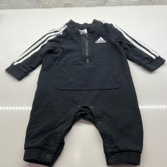 adidas | One Pieces | Adidas Long Sleeve 4 Zip Front Track Suit Onesie ...